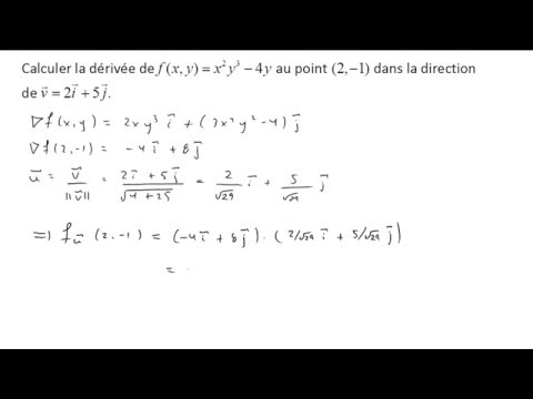 Dérivée directionnelle 1 - YouTube
