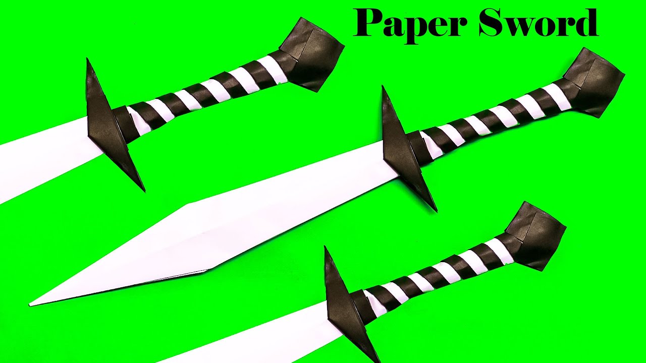 how to make paper sword/knife | paper sword easy step by step | paper ...