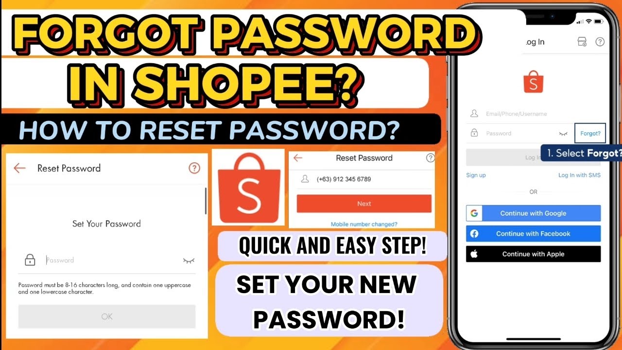 FORGOT PASSWORD IN SHOPEE! HOW TO RESET AND RECOVER YOUR PASSWORD ...