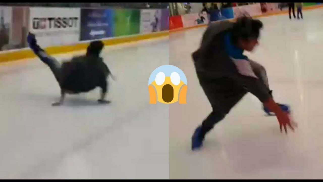 Fail Ice Skating Dubai Ice Rink UAE Went Wrong - YouTube