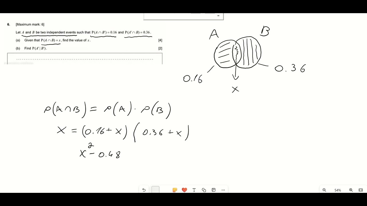 IB Math AA SL 2022 TZ1 Paper 2 Question 6 - YouTube