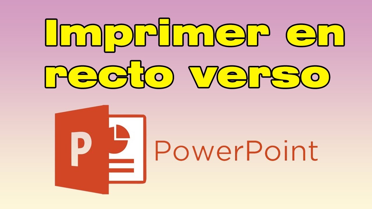 Comment imprimer en recto verso sur PowerPoint - YouTube