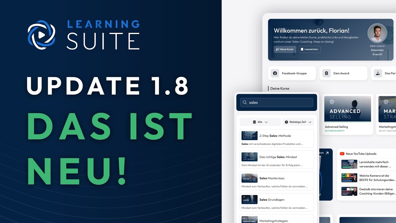Neue Features im LearningSuite Update 1.8 - YouTube