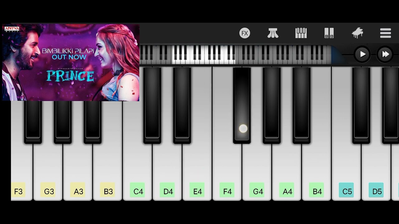 Bimbilaki Pilapi|Prince|Song|Keyboard|Cover|Notes| - YouTube