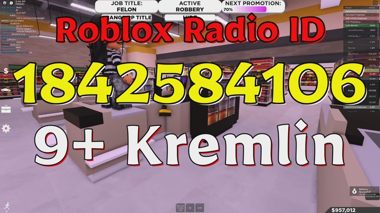Kremlin Roblox Radio Codes/IDs - YouTube