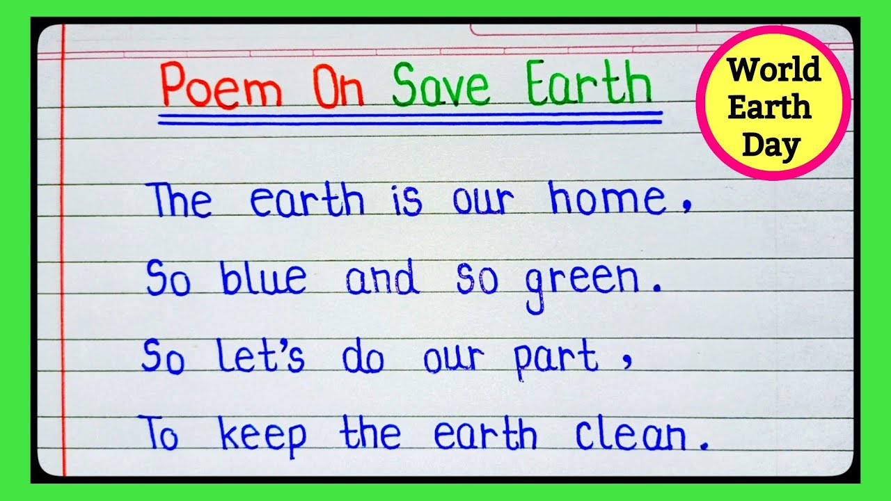 Poem On Earth in English/Poem Earth in English/Short Poem On Earth in ...
