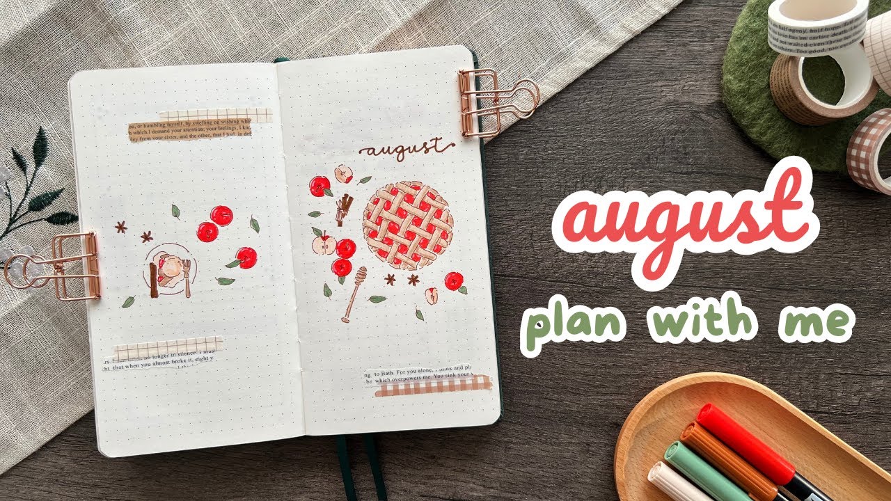 PLAN WITH ME | August 2025 Bullet Journal Setup | Travel Journal ...