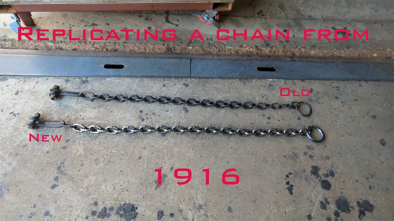 Replicating a chain from 1916 on a Steam Locomotive Tender Door - YouTube