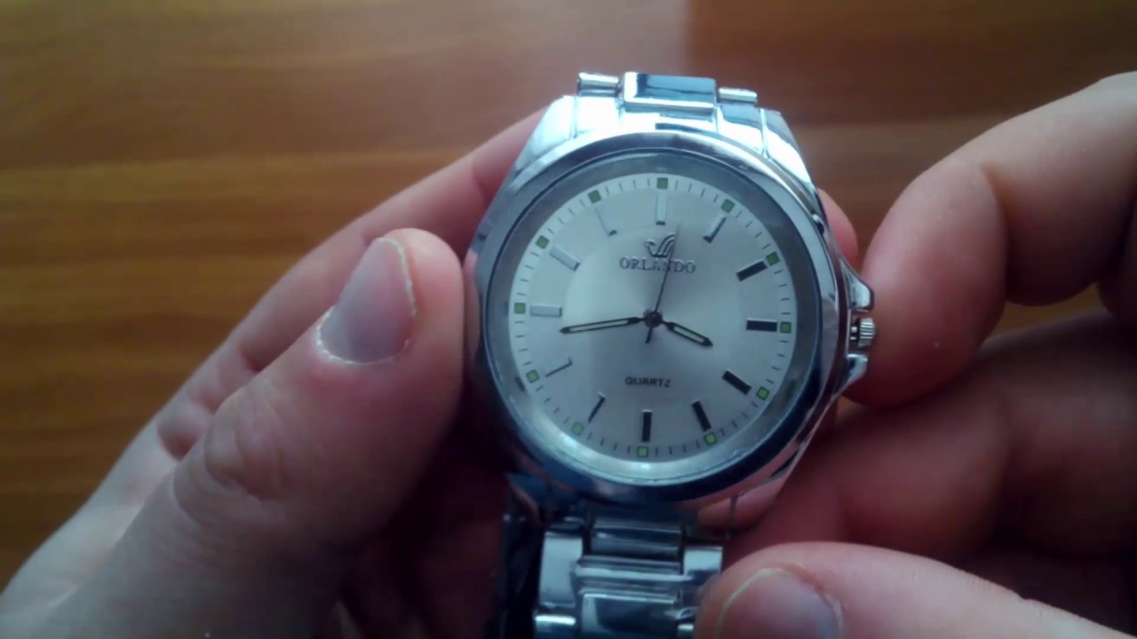 ORLANDO 385 Men Quartz Watch with Luminous Pointer - WHITE - YouTube