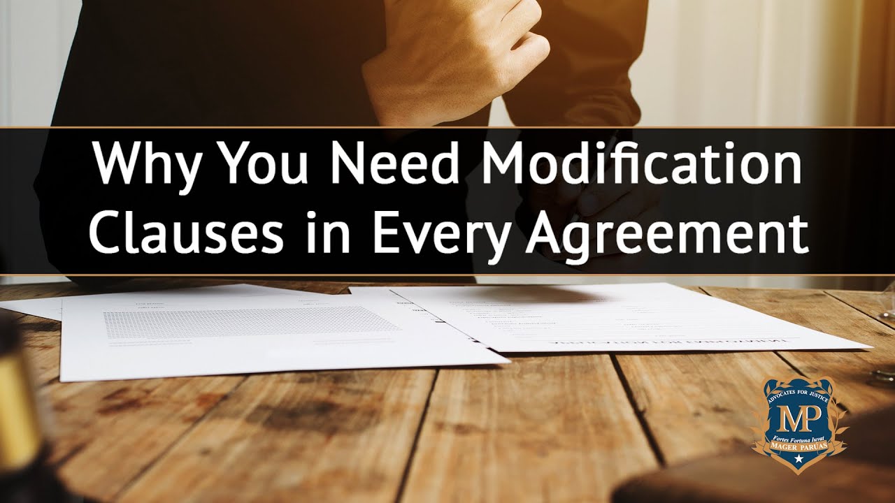 Why You Need Modification Clauses in Every Agreement - YouTube