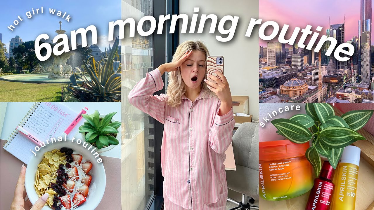 MY REALISTIC 6AM MORNING ROUTINE | journaling, skincare, to do lists ...