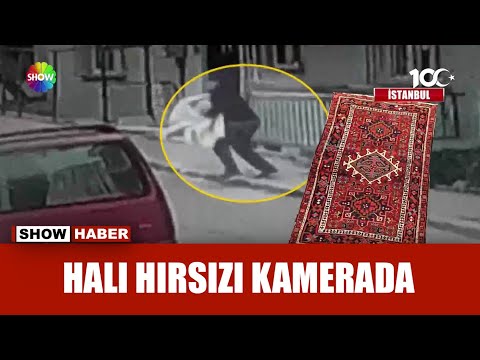 Halıyı katladı, kaptı kaçtı!