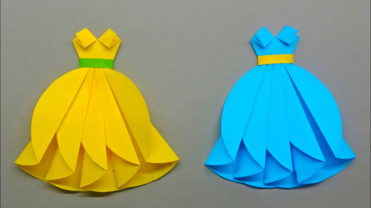 Origami Dress - How to make origami dress / Origami Wedding Dresses ...