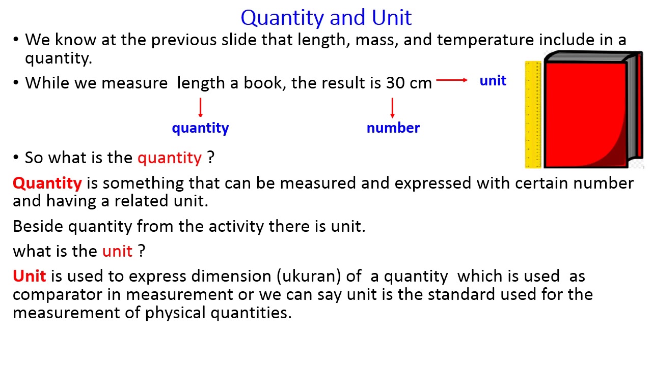 Video QUANTITY UNIT AND MEASUREMENT 1 - YouTube