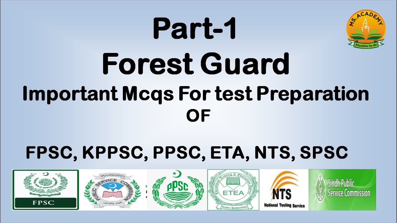 Lec-153 Part-1 Forest Guard Past Paper Most Repeated Mcqs - YouTube