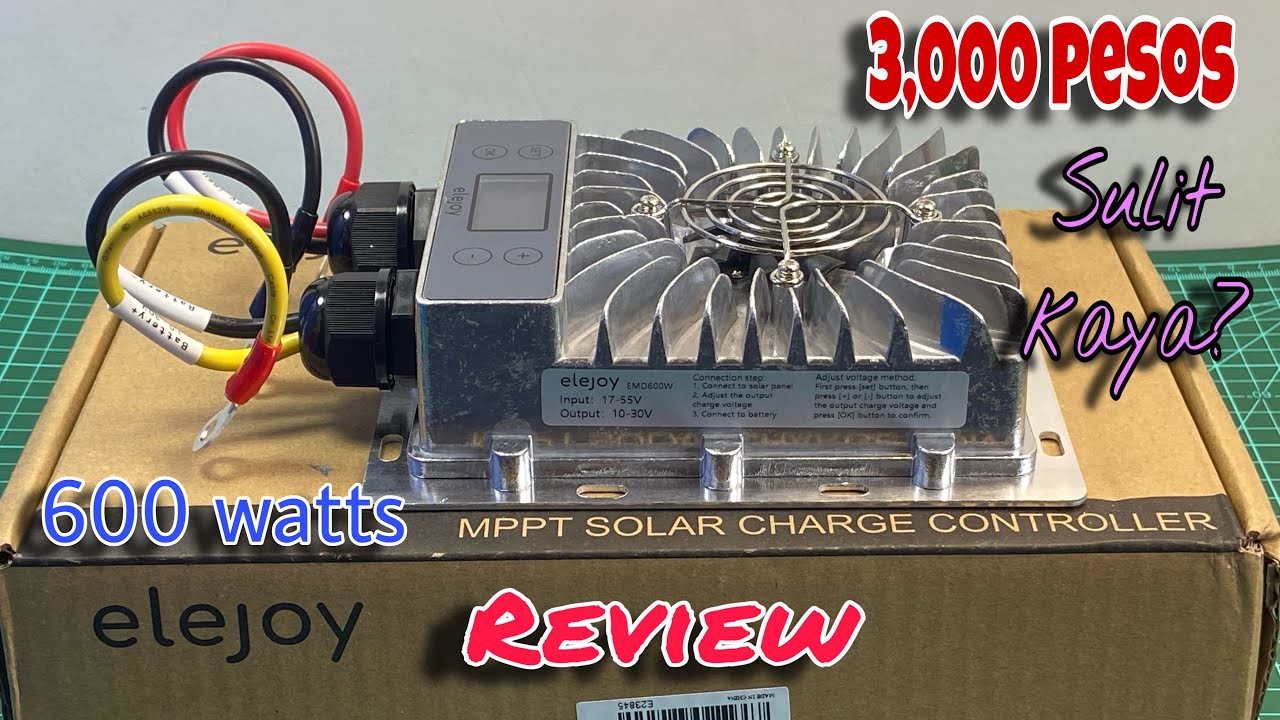 600 WATTS ELEJOY MPPT SOLAR CHARGE CONTROLLER REVIEW. - YouTube