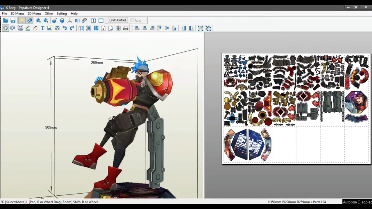 X Borg Firaga Armor Papercraft - YouTube