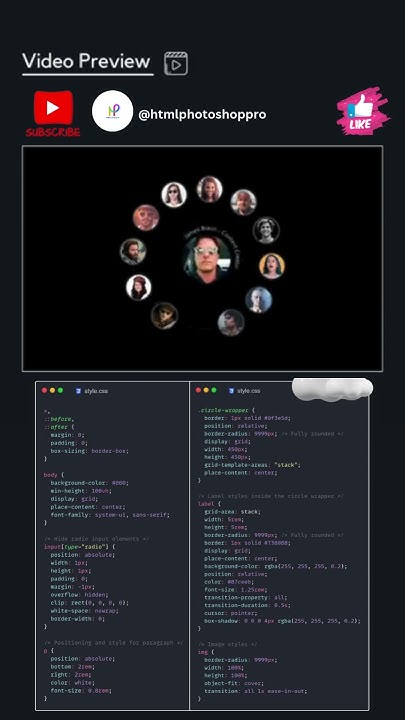 Team Profile Rotation Animation using HTML CSS ll HTML PHOTOSHOP PRO #shortsviral #coding # ...