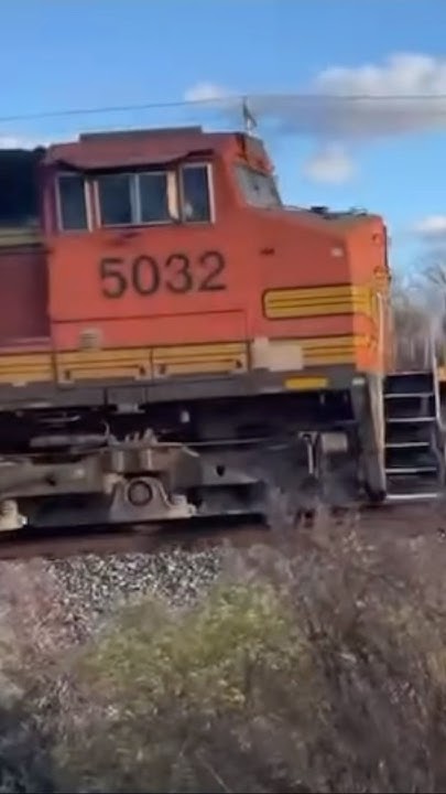 BNSF 5032 C44-9W Leads NS 309 At Berry Road Pomfret NY 11/18/23 - YouTube