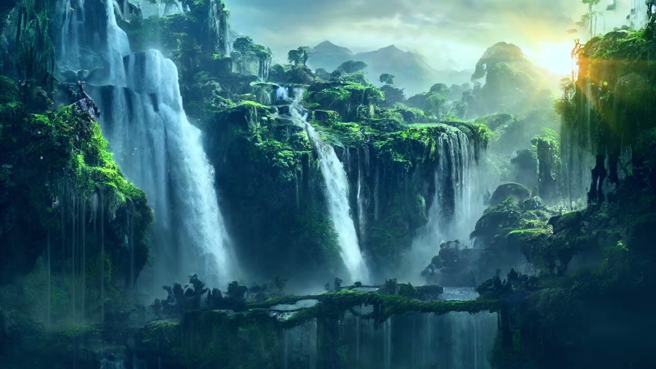 Relaxing Music with Waterfall Sounds | Avatar Pandora Ambience for Spa ...