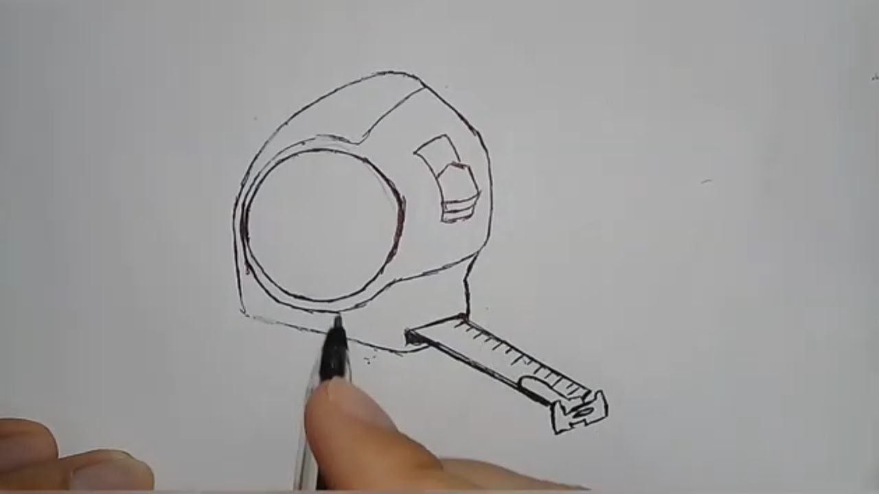 Dibujo fácil de una cinta métrica - YouTube