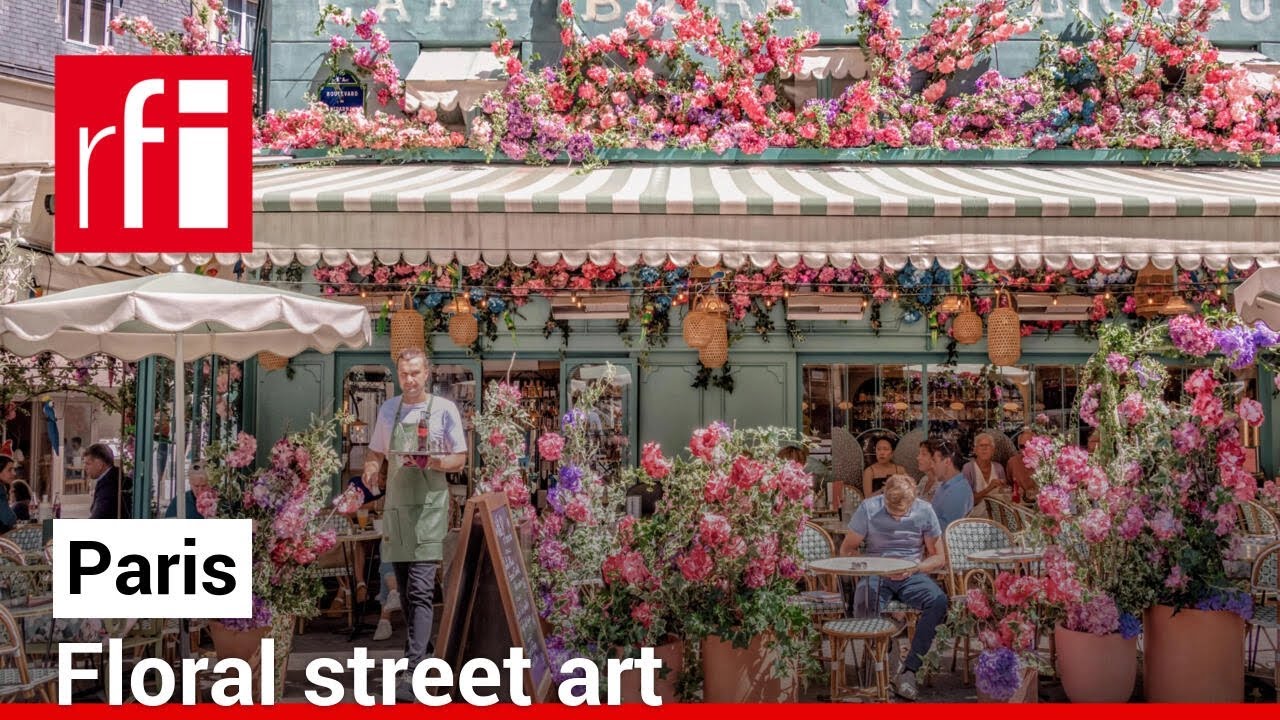 Floral street art blossoms in Paris • RFI English - YouTube