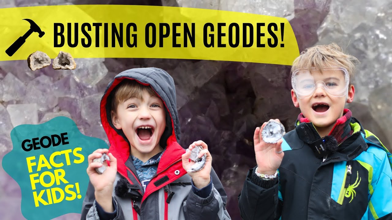 BUSTING OPEN GEODES! (+ Geode Facts for Kids) - YouTube