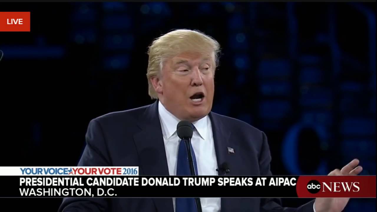 FULL: Donald Trump AIPAC POWERFUL SPEECH, Washington DC March 21, 2016 ...