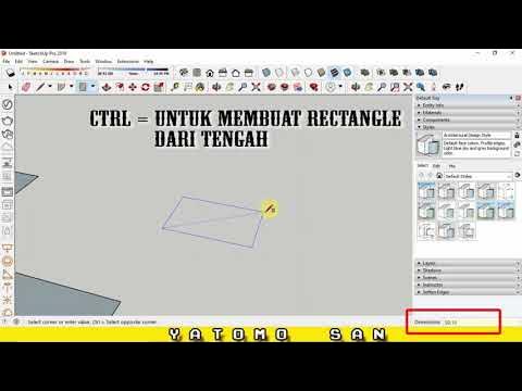 Cara buat kotak rectangle di sketchup #sketchup #kotak #rectangle - YouTube