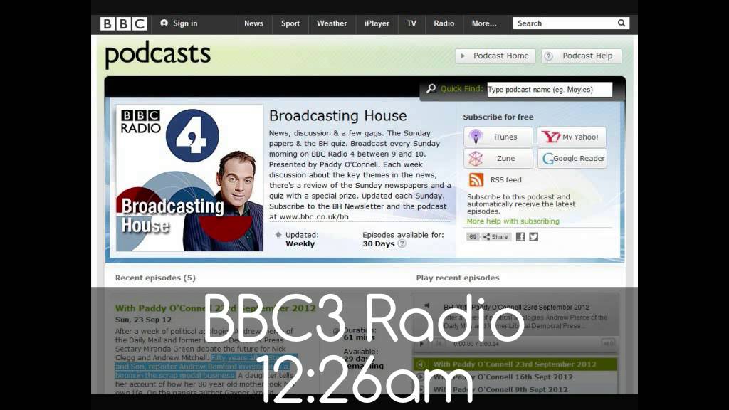 BBC3 Radio 2008-Present - YouTube