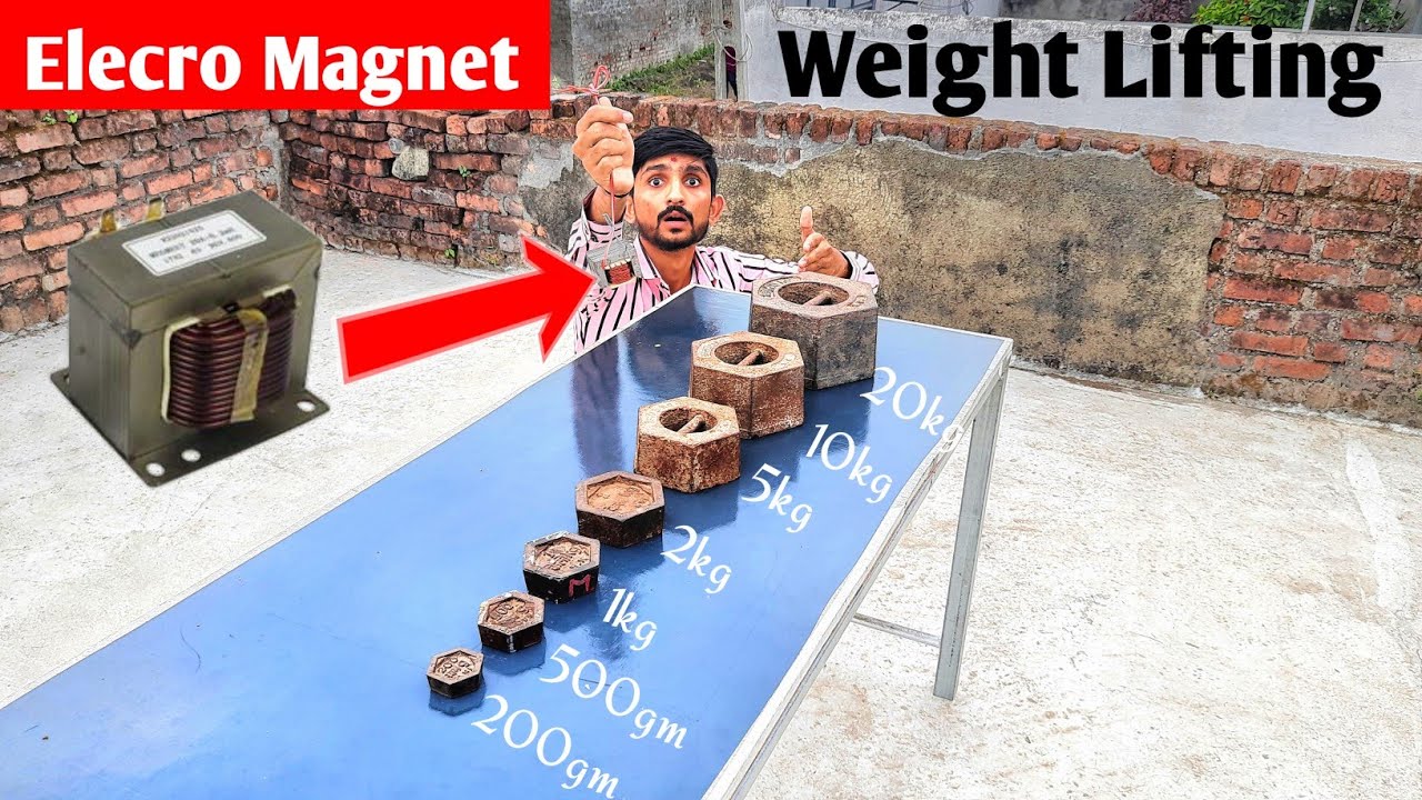 Electro Magnet Weight Lifting Test ..😥😥 Very Powerful - YouTube