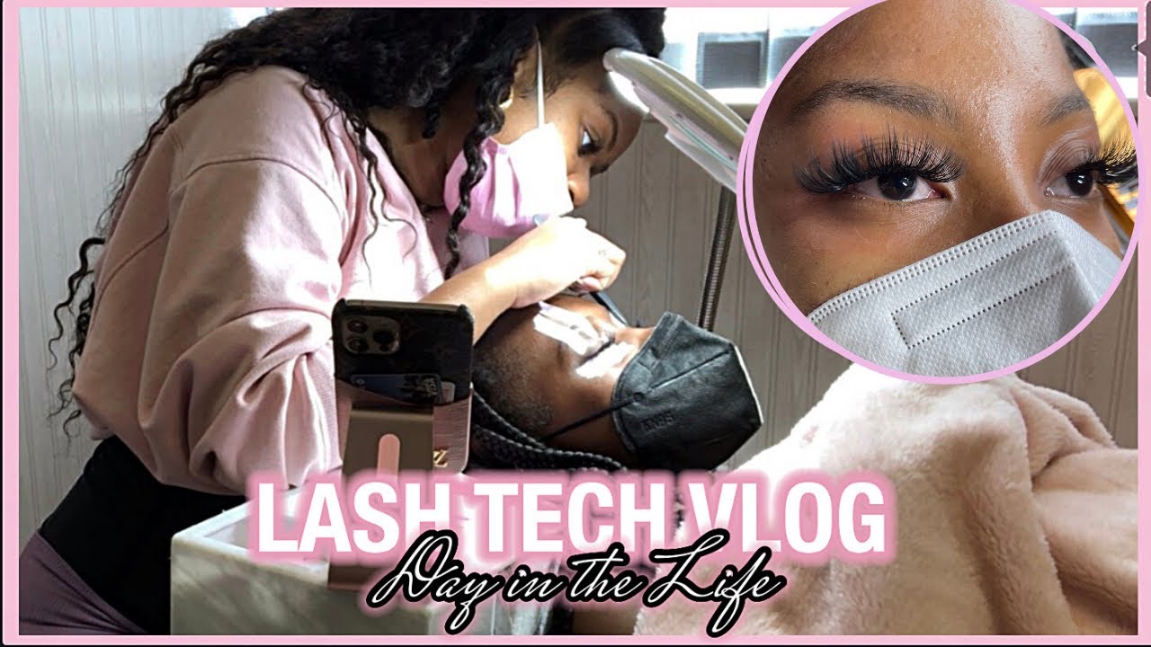 DAY IN THE LIFE OF A LASH TECH • HOW MUCH $ I MAKE IN A DAY + BOSS TALK ...