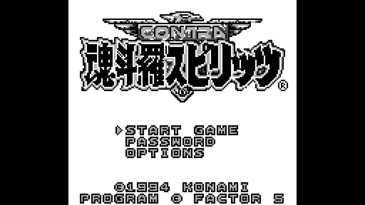 Contra Spirits (Jap) GB Game Full Run - YouTube
