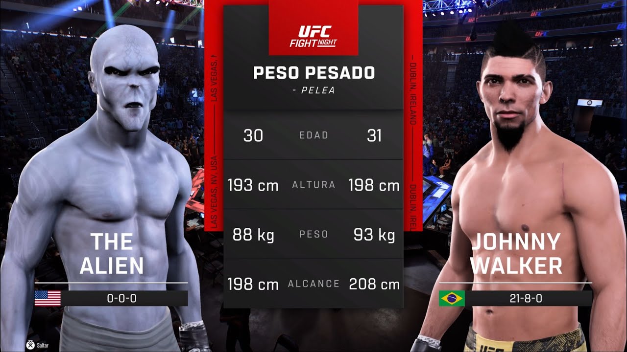 Gray Alien vs. Johnny Walker - EA Sports UFC 5 - Epic Fight - YouTube