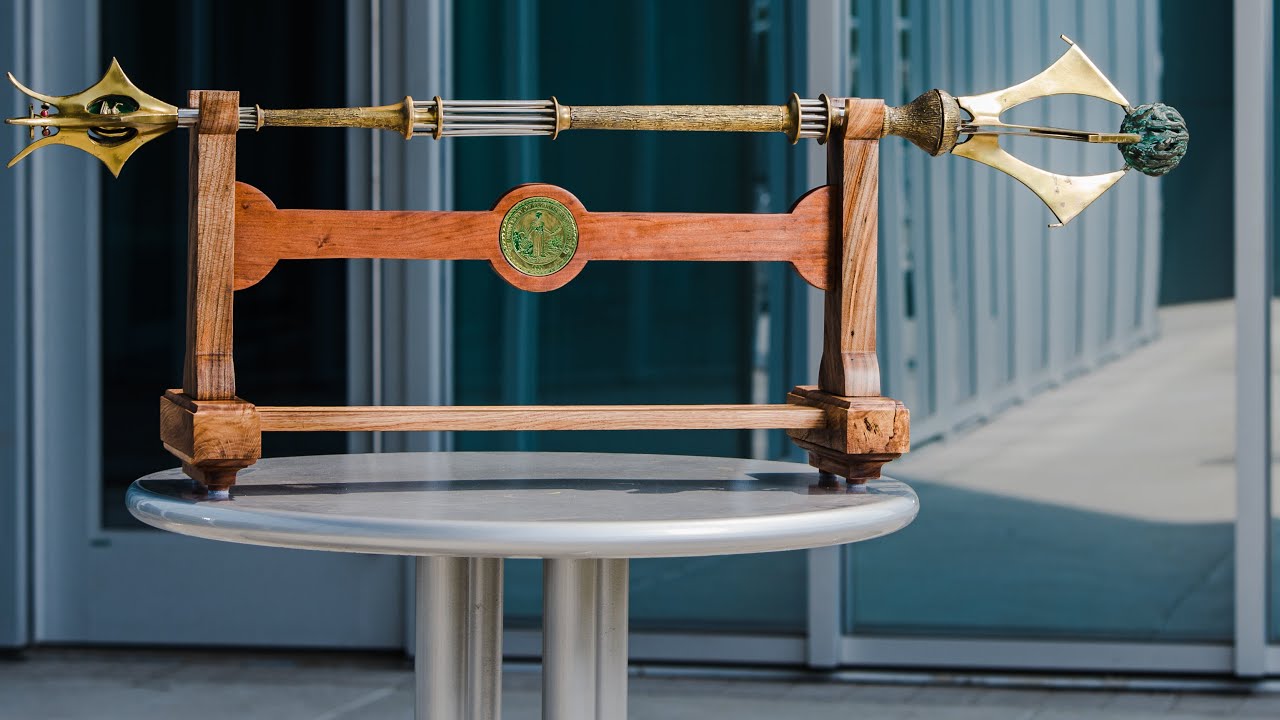 The story behind UAB's new mace stand - YouTube
