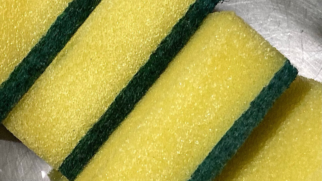 asmr 4 wet kitchen sponges ripping 🧼 - YouTube