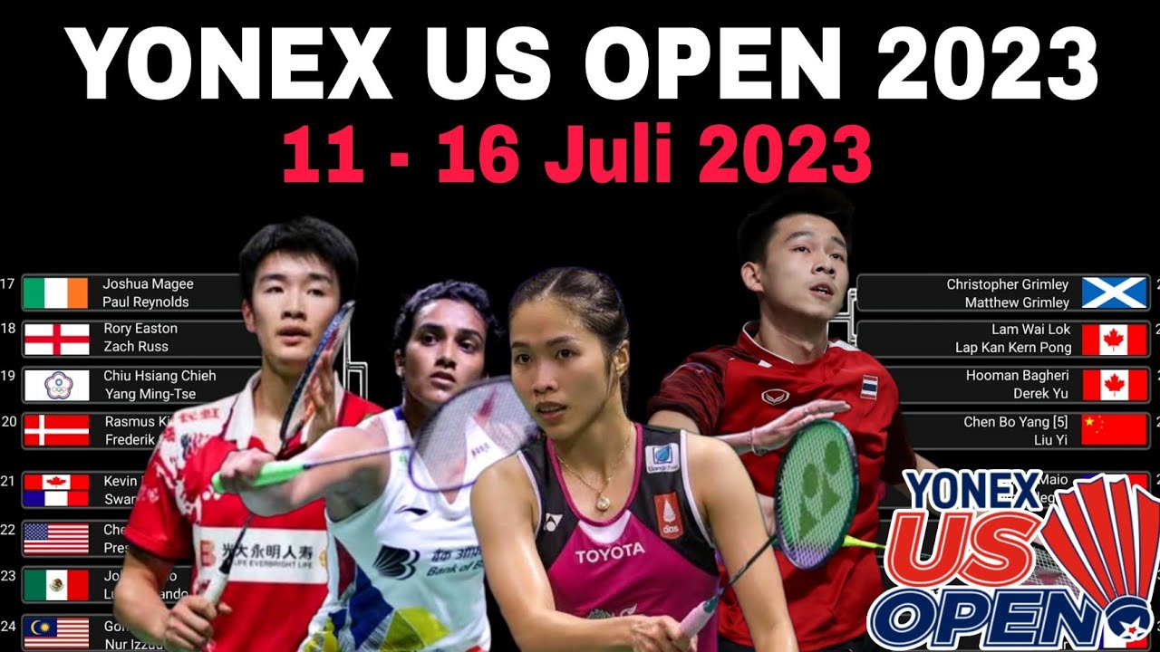 Drawing Yonex US Open 2023 || 11 - 16 Juli 2023 - YouTube
