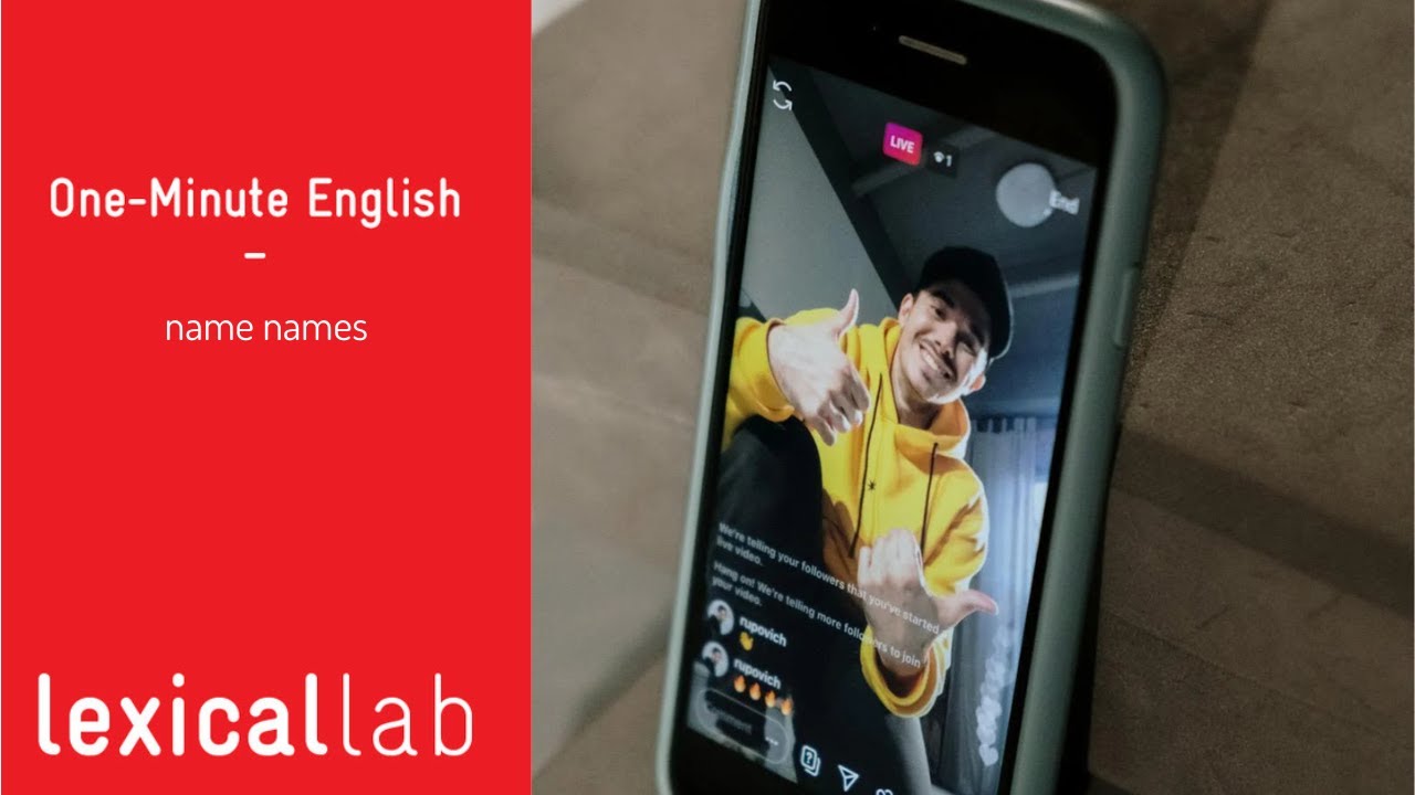 ONE-MINUTE ENGLISH: name names LEARN WITH LEXICAL LAB - YouTube