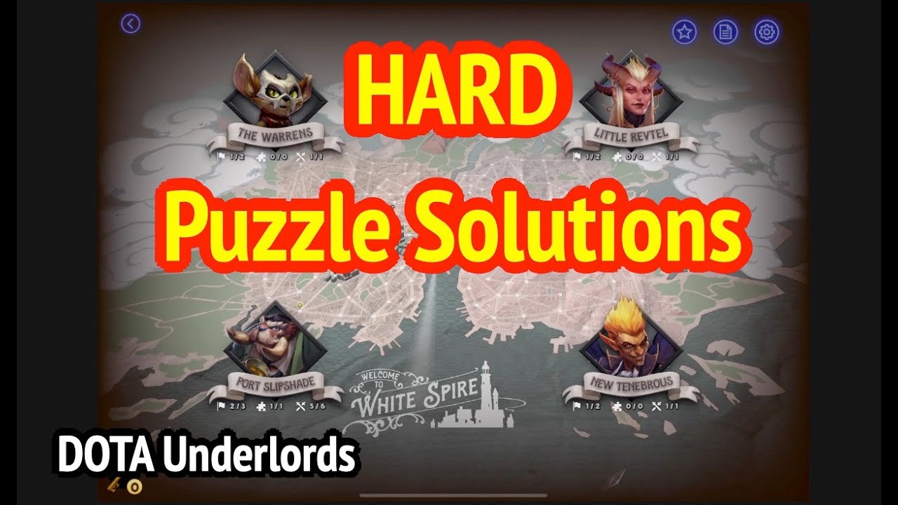 DOTA Underlords: All Puzzle Solutions - YouTube
