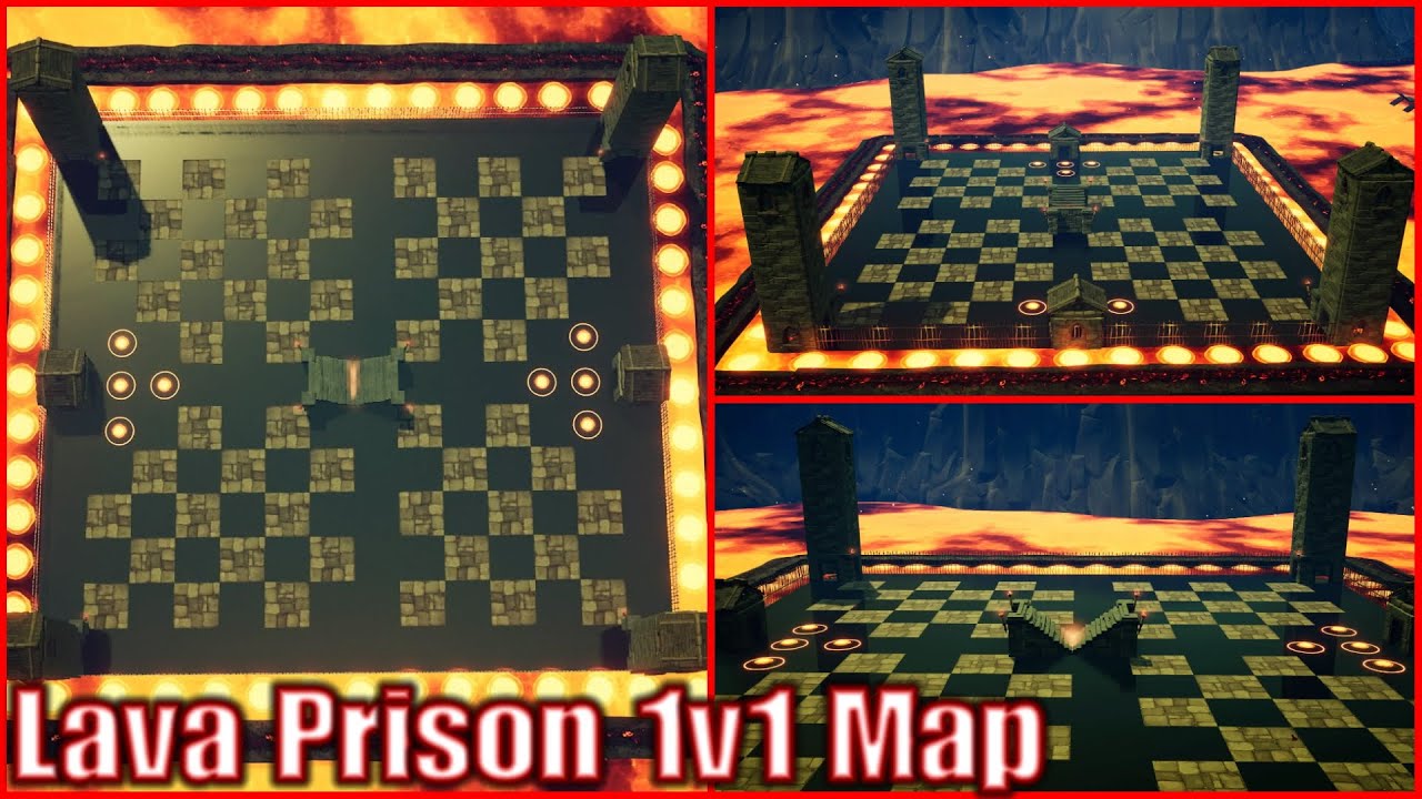 Volcano Prison 1v1 Map Tutorial - Fortnite Creative... - YouTube