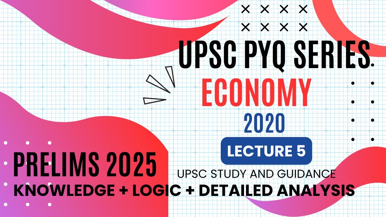 UPSC PYQ 2020 Lecture 5 (ECONOMY PYQs) | UPSC PRELIMS 2025 Detailed ...