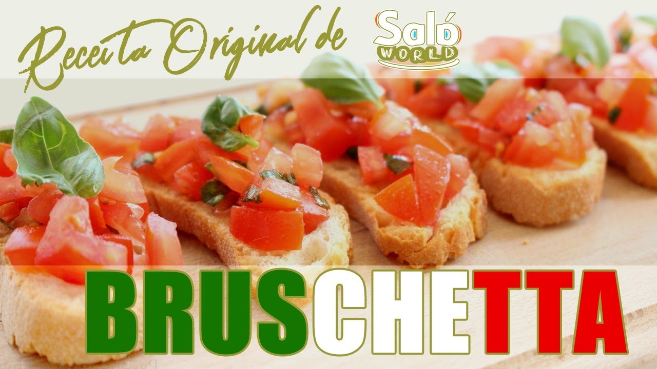 RECEITA ORIGINAL DE BRUSCHETTA com Tomate Italiano, Manjericão, Alho e ...