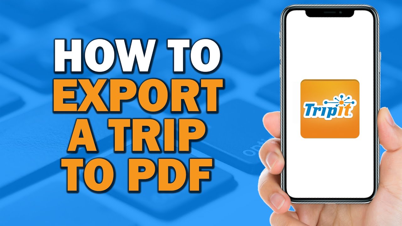 How to Export a Trip to PDF in TripIt (Easiest Way) - YouTube