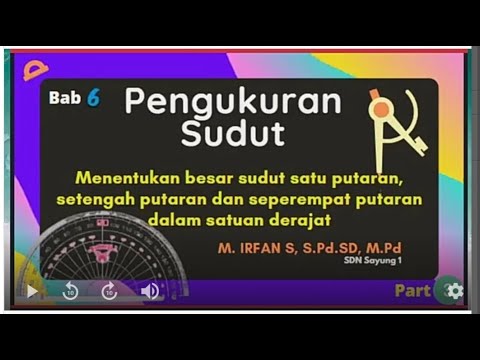 Pengukuran Sudut Menentukan besar sudut 1 putaran, 1/2 putaran, dan 1/4 ...