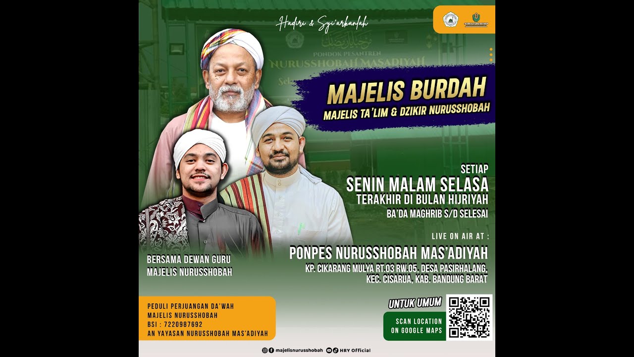🔴[LIVE] Majelis BURDAH bersama Majelis Nurusshobah 19 Juni 2023 - YouTube