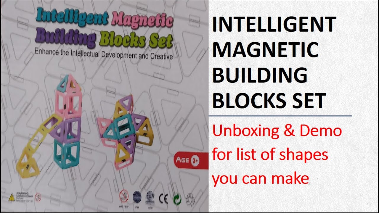 Intelligent magnetic building blocks tiles set unboxing|things to Build ...