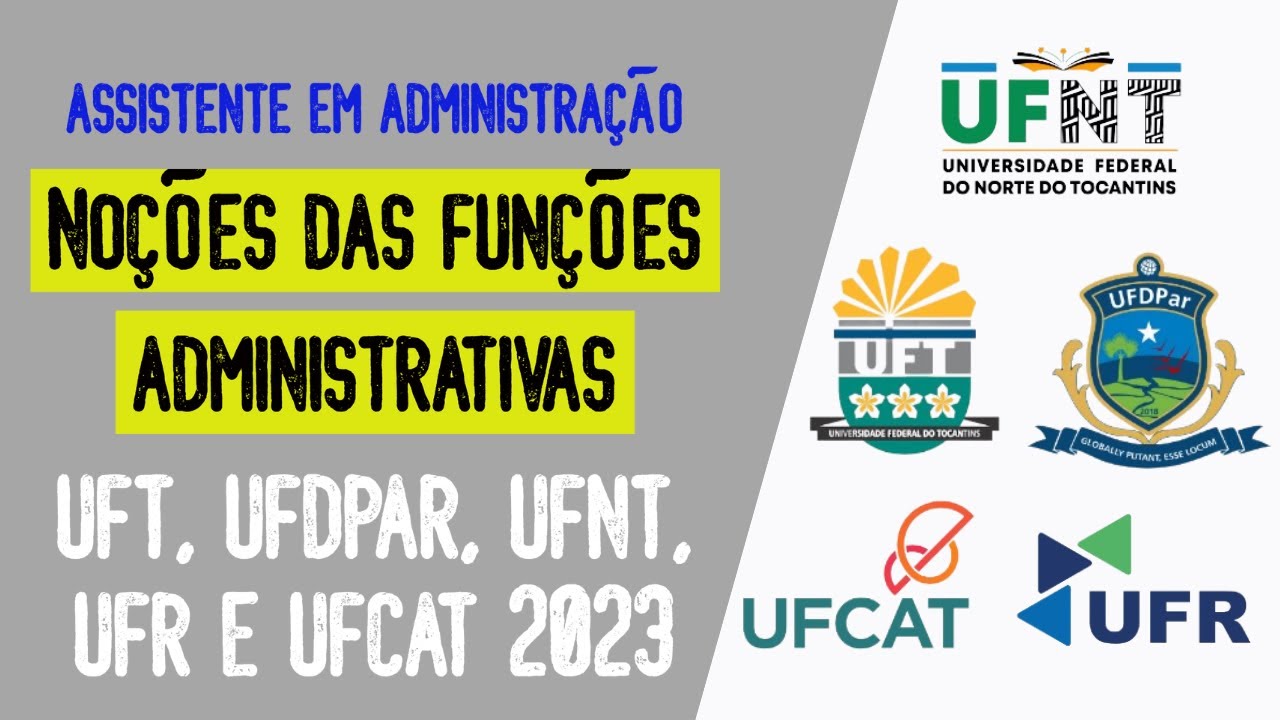 Aula 02.1 - Noções das funções administrativas - Concurso UFT/UFCAT ...