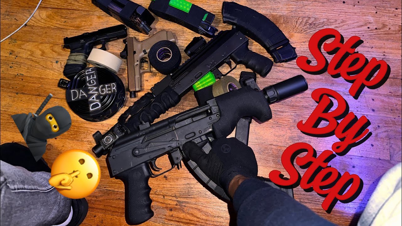 I blacked out my micro draco | Full Goon Tape tutorial - YouTube