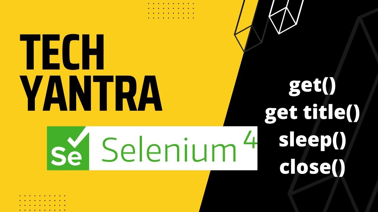 how to use selenium get() get title() close() sleep() function - YouTube