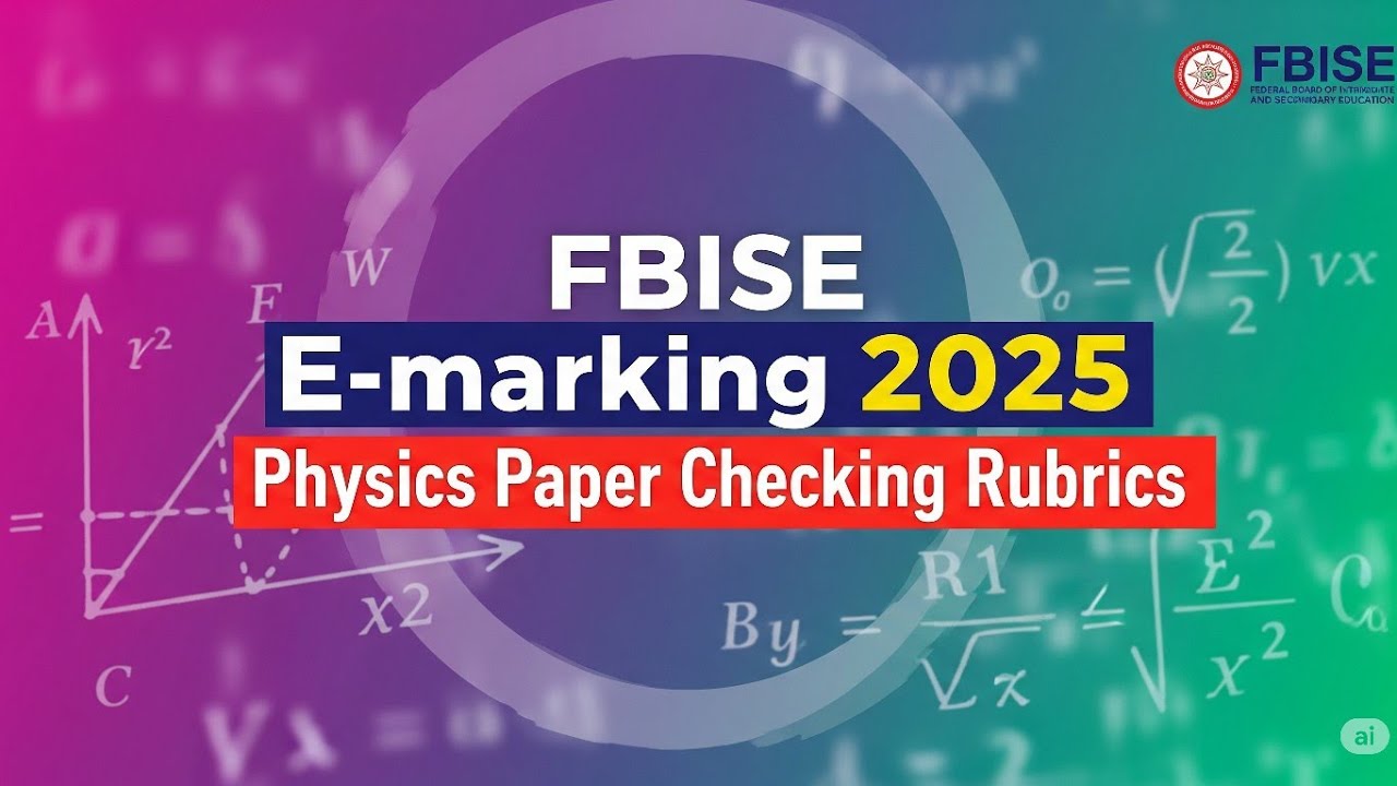 Fbise E-marking 2025 | Fbise paper checking | Physics class 12th #fbise ...